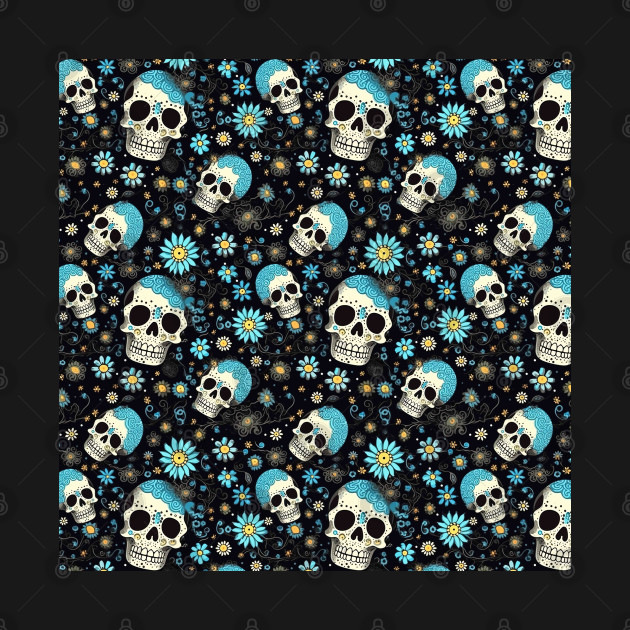 Skulls Pattern Gothic Goth Emo Dark Wicca Bones Dead Odd Face Head ...