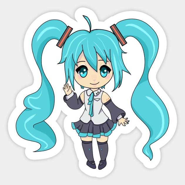 hatsune Miku chibi - Hatsune Miku - Sticker | TeePublic