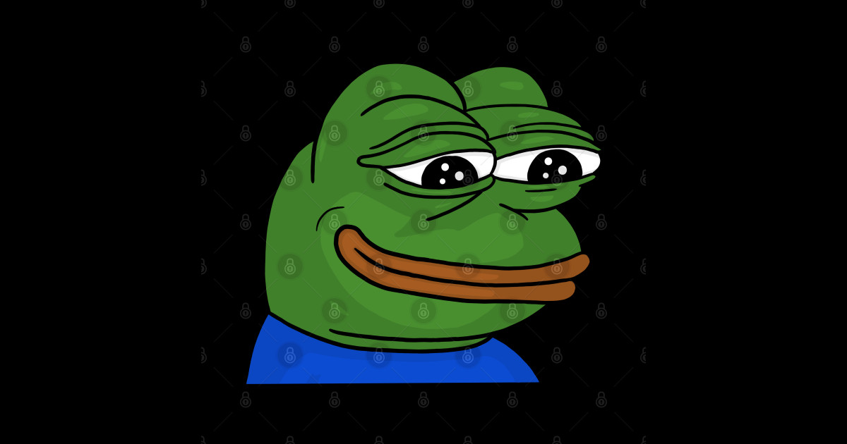 Pepe the frog smile mask - Pepe - Sticker | TeePublic