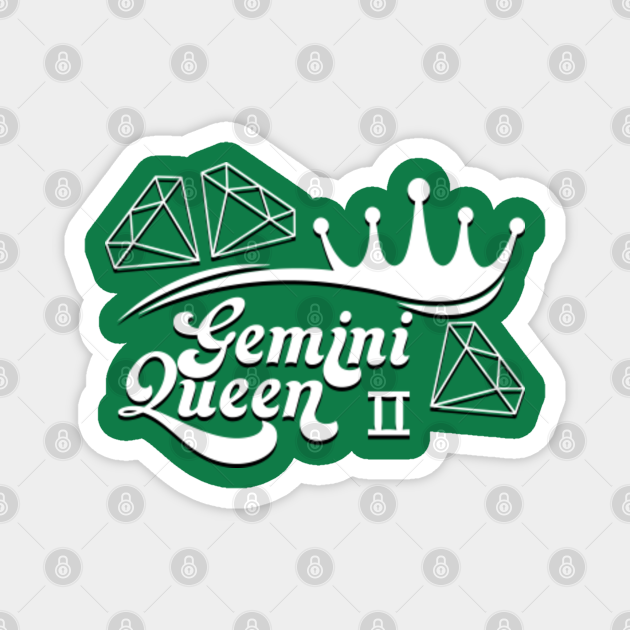 Gemini Queen | Zodiac sign | Crown and Diamonds Illustration - Gemini ...