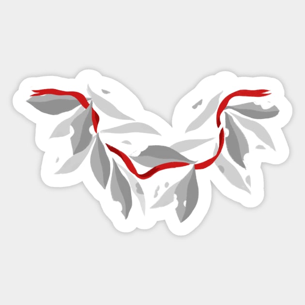 Laurel Wreath - White - Laurel - Sticker | TeePublic