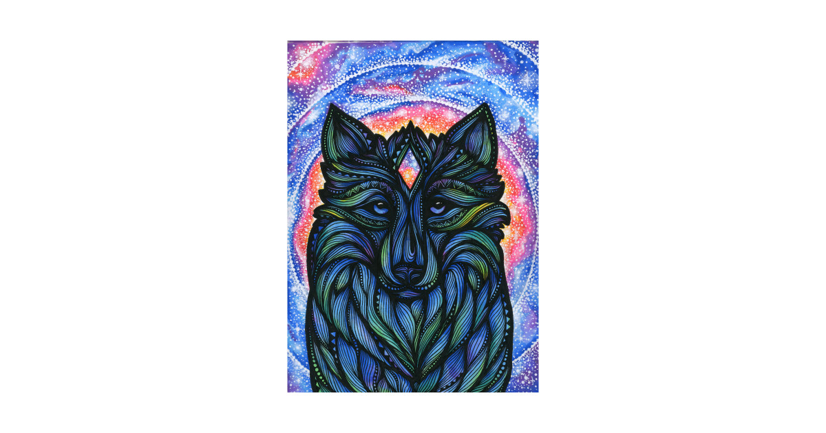 Galactic Wolf - Wolf - T-Shirt | TeePublic