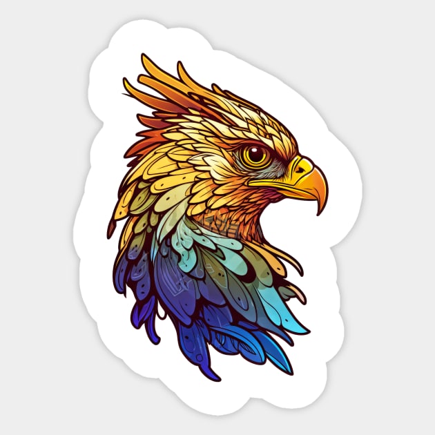 Hawk Vector Illustration - Hawk - Sticker | TeePublic
