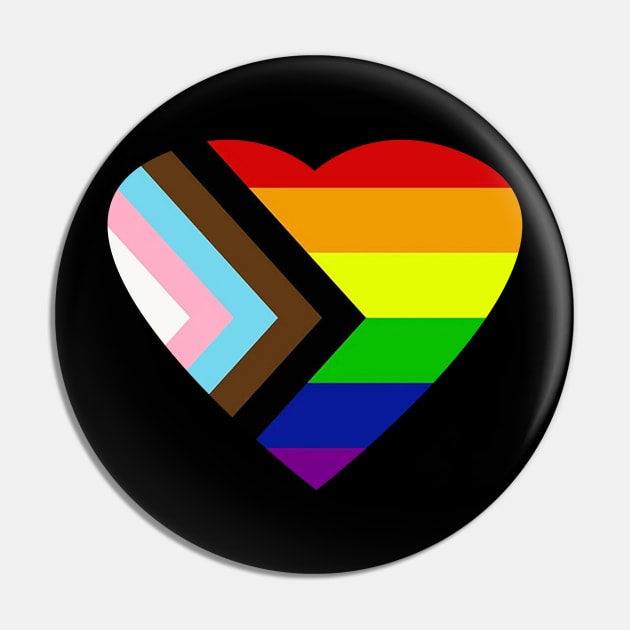 Pride Progress Rainbow Flag Lgbt Trans Und Queer Lgbt Pin Teepublic