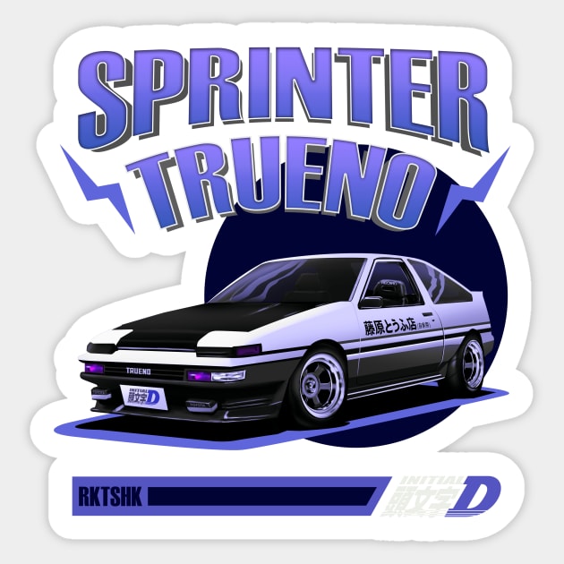 Initial d AE86 trueno - Initial D - Sticker | TeePublic