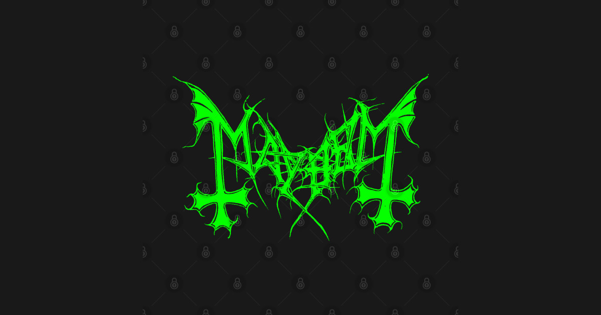 Mayhem - Band logo - Special Neon Green Edition - Mayhem Band - T-Shirt ...