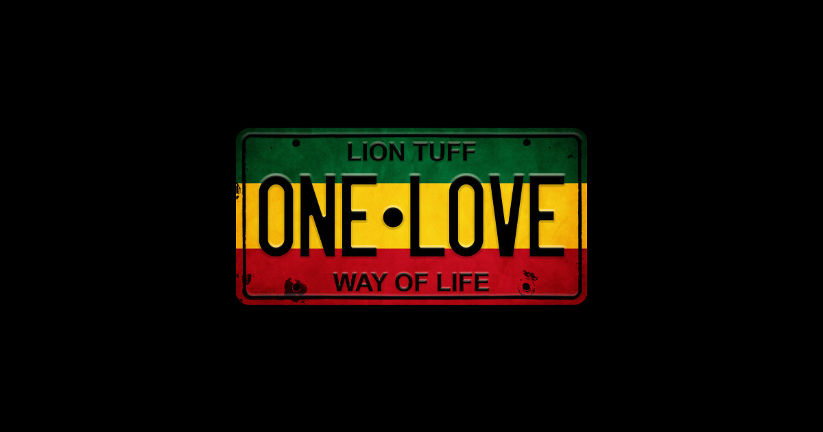 One Love Vintage Rasta License Plate - One Love Vintage Rasta License ...