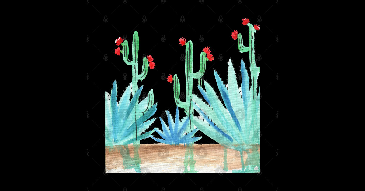 Dripping Cacti - Succulents - Sticker | TeePublic
