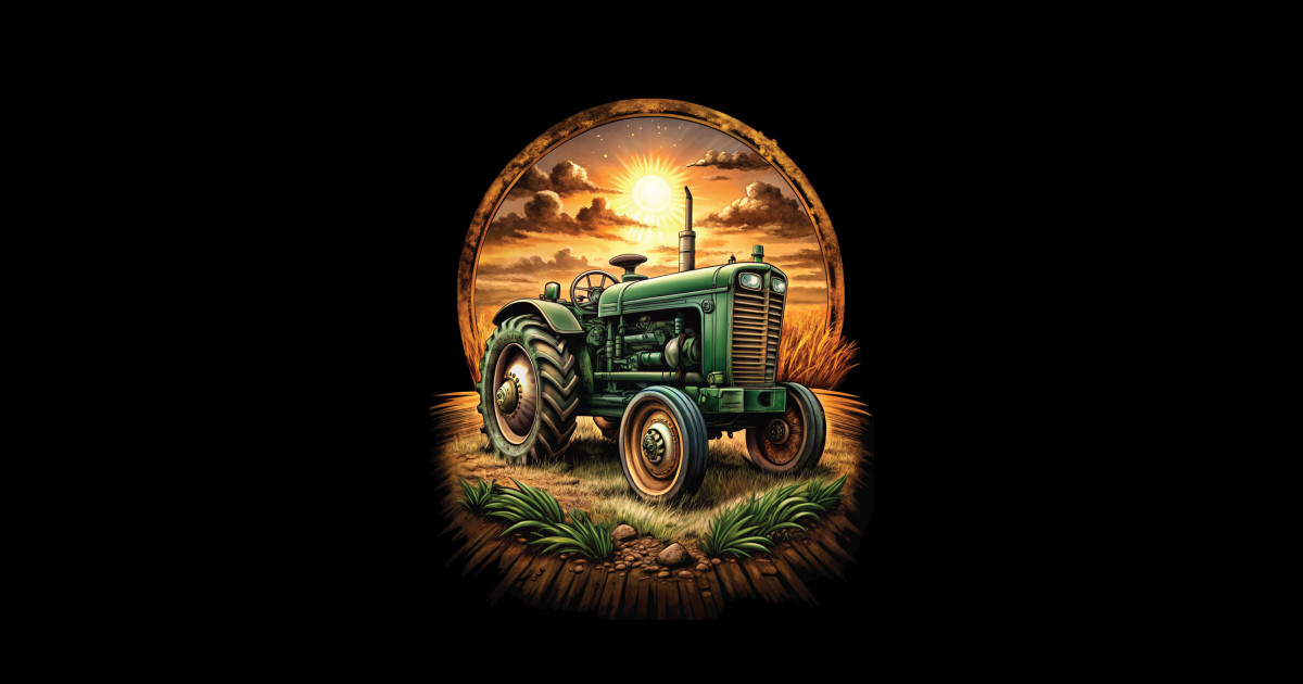 My Therapy: Driving a Tractor - Tractor - Sticker | TeePublic
