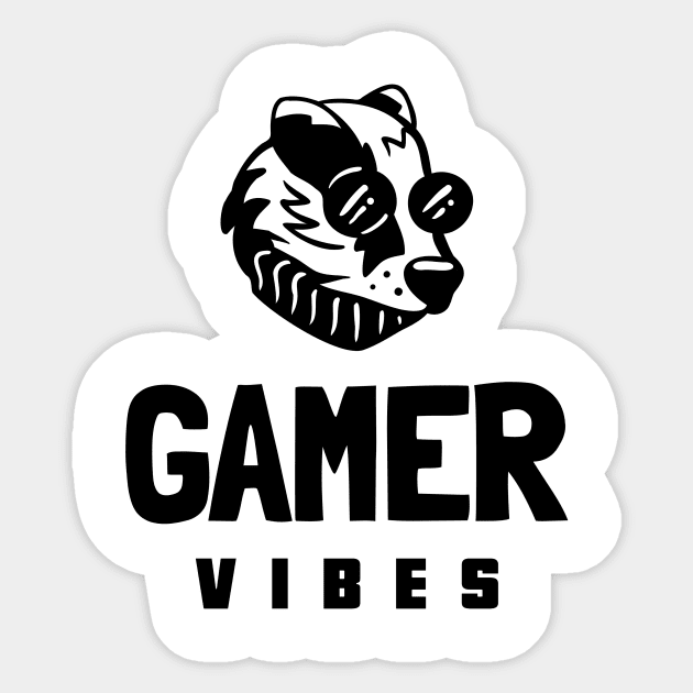 Gamer Vibes Badger - Gamer - Sticker | TeePublic