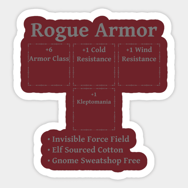 Rogue Armor: Role Playing DND 5e Pathfinder RPG Tabletop RNG - Rogue ...
