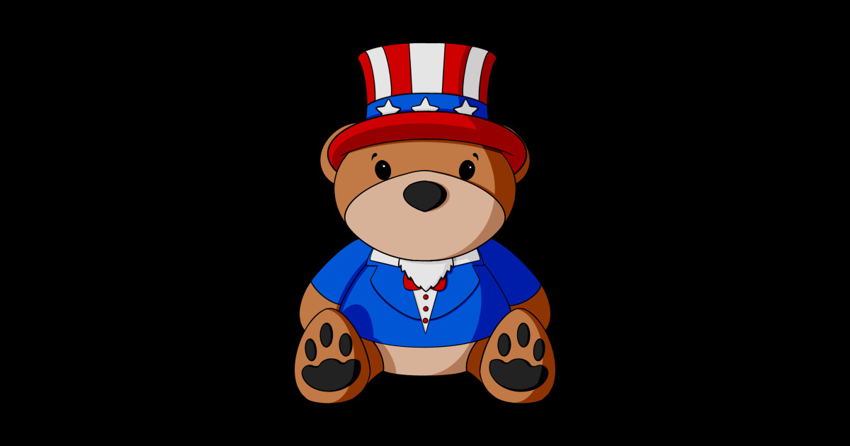 Uncle Sam Teddy Bear - Uncle Sam - Magnet | TeePublic