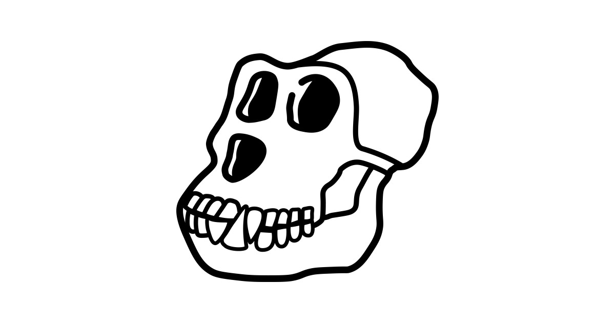 Bored Ape Yacht Club BAYC Logo White - Bayc - T-Shirt | TeePublic