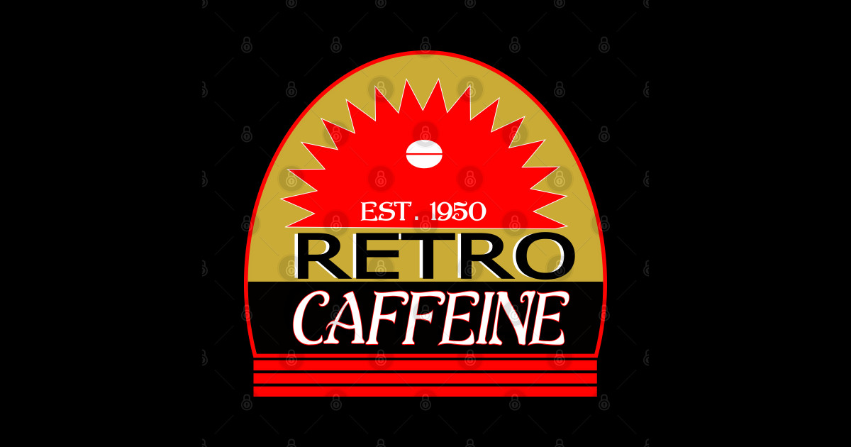Retro Caffeine Logo - Caffeine - Sticker | TeePublic