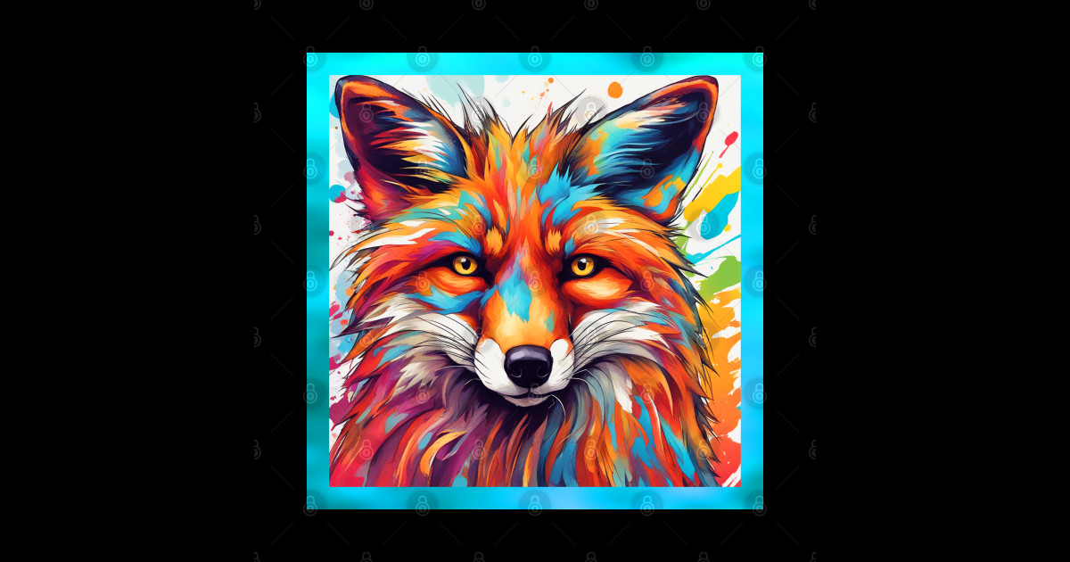 rainbow fox - Rainbow Fox - Sticker | TeePublic
