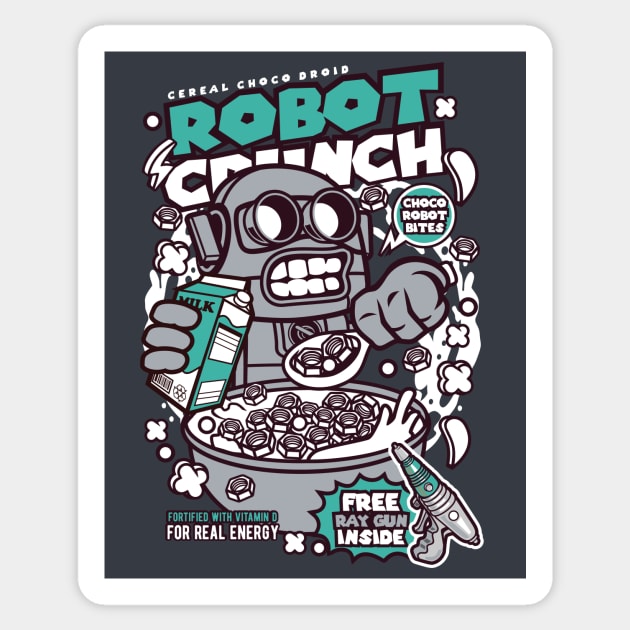 Retro Cereal Box Robot Crunch // Junk Food Nostalgia // Cereal Lover ...