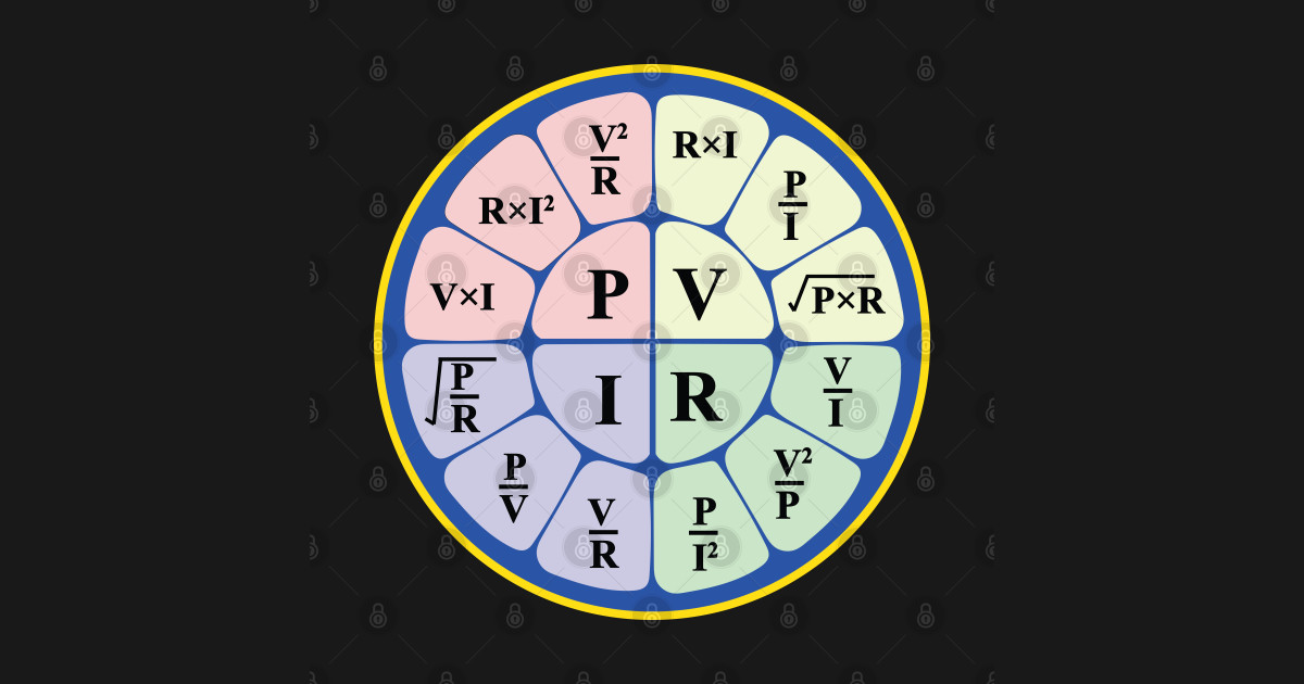 Electrical ohms Law Formula Wheel Chart for Electricians , Electrical ...
