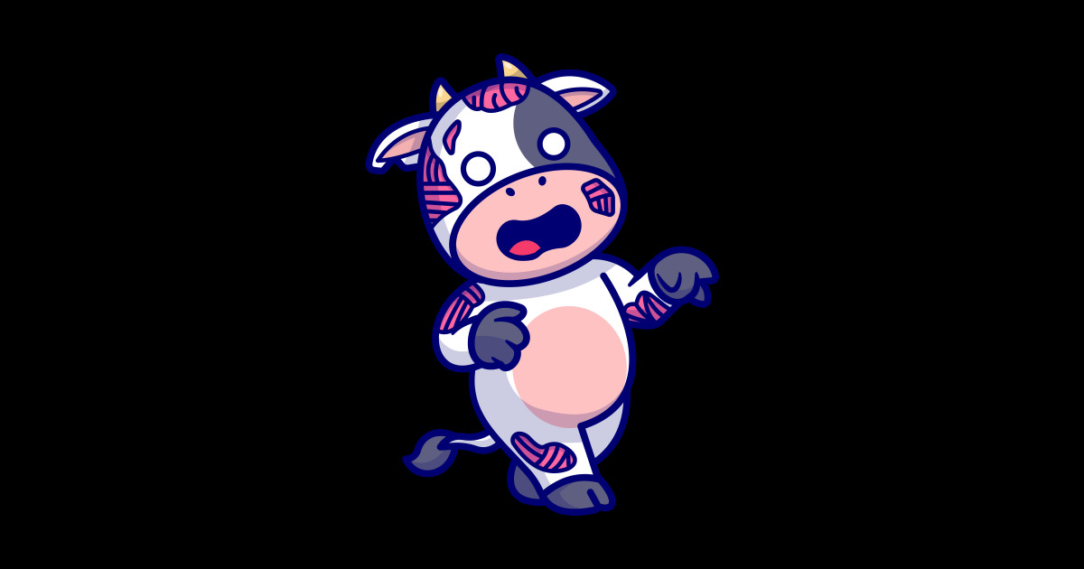 Cute Cow Zombie Walking Cartoon - Cute Cow Zombie Walking Cartoon ...