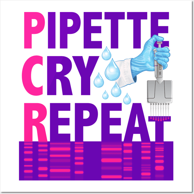 PCR Pipette Cry Repeat Funny Design for DNA Biotechnology Lab ...