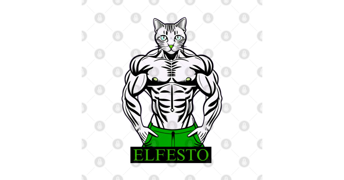 Jacked Cat - Cat - T-Shirt | TeePublic