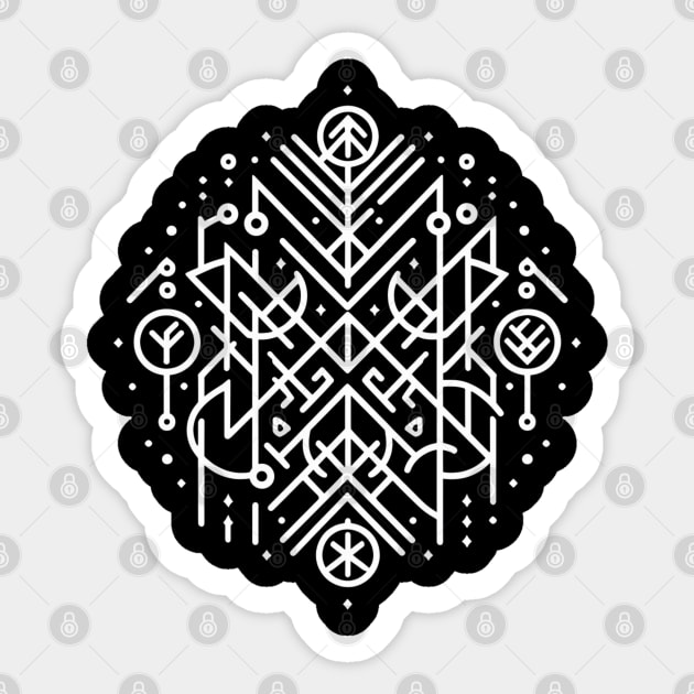 Nordic Rune – Minimalist Viking Symbol Design - Nordic Runes - Sticker ...