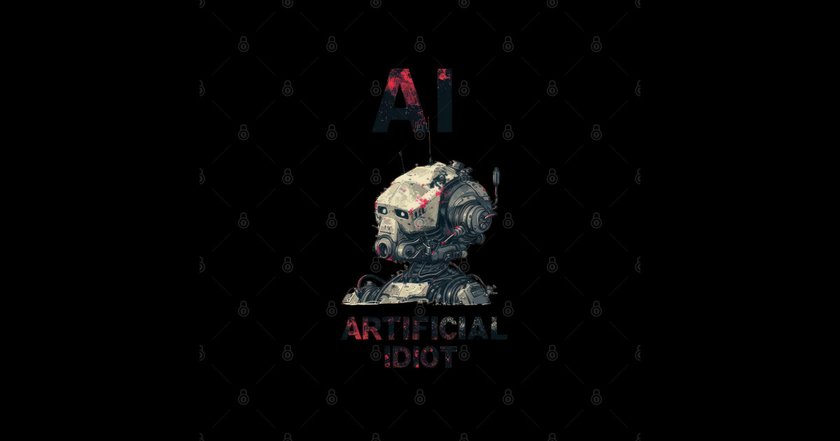 AI = Artificial Idiot - Artificial Intelligence - Sticker | TeePublic