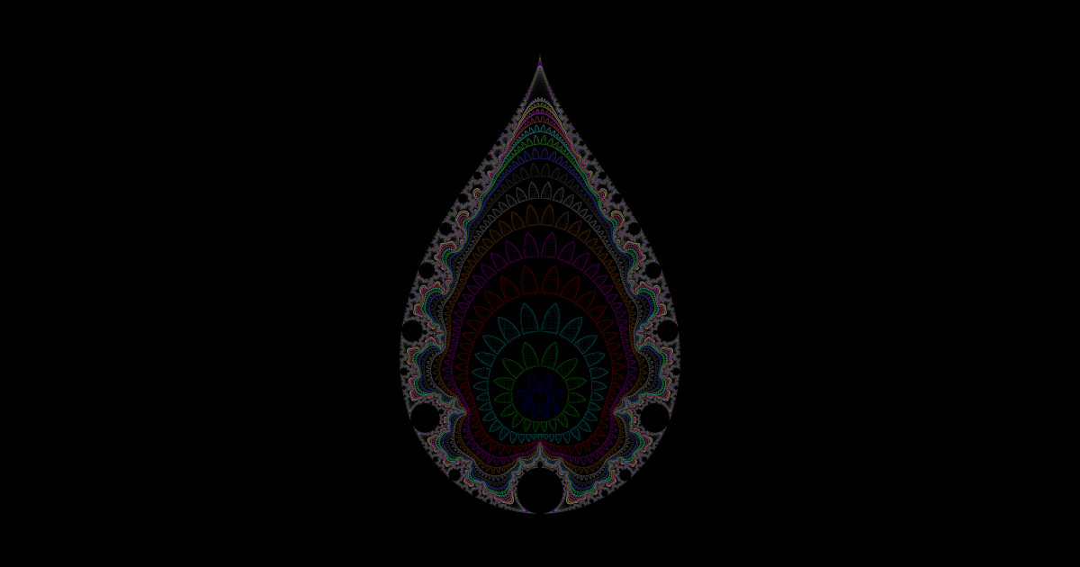 Inverted Mandelbrot V v2 colour - Fractal - Sticker | TeePublic