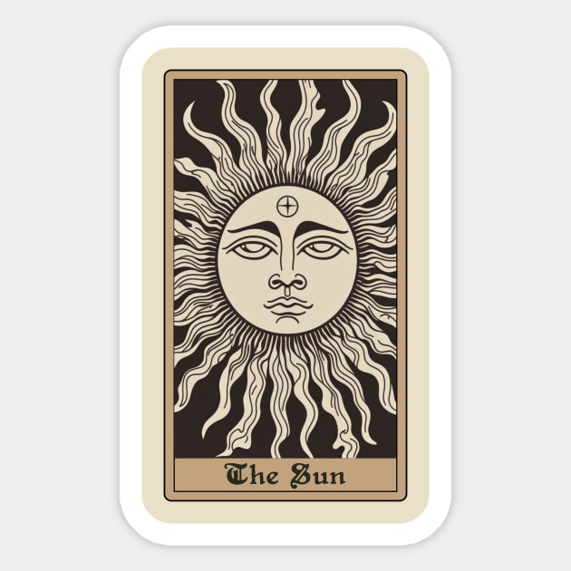 The Sun Tarot Card - Tarot Card - Sticker | TeePublic