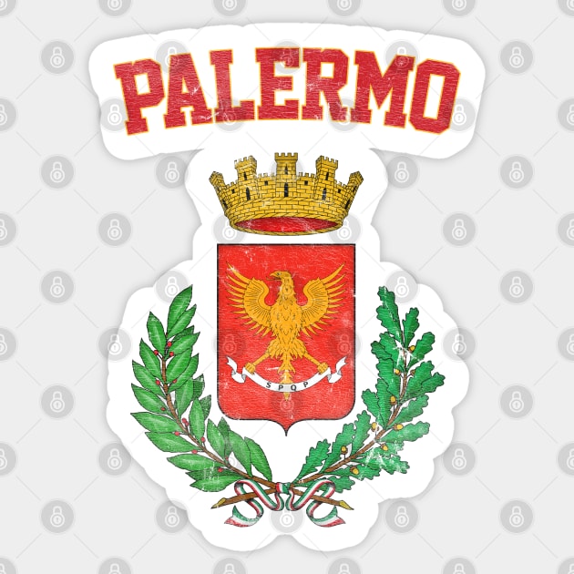 Palermo, Sicily / Retro Italian Region Design - Palermo - Sticker ...