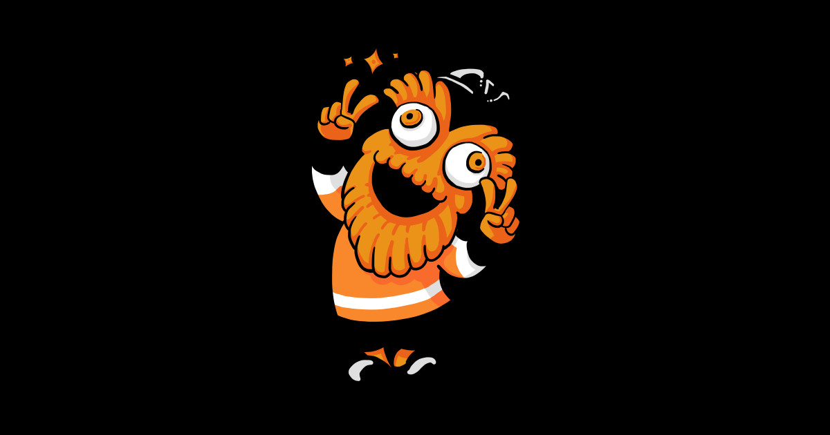 Kawaii Orange Mascot - Gritty Philly Flyers Mascot - Posters and Art ...