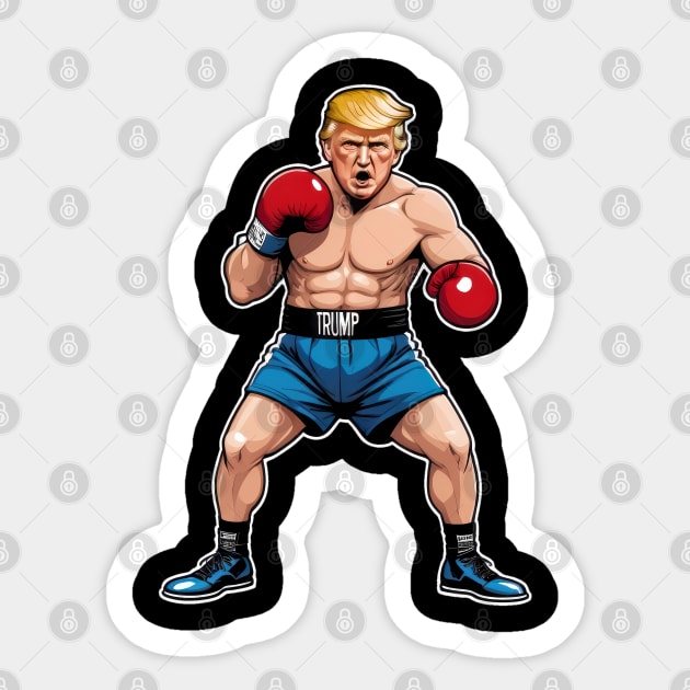 Trump boxing champ - Trump 2024 - Sticker | TeePublic
