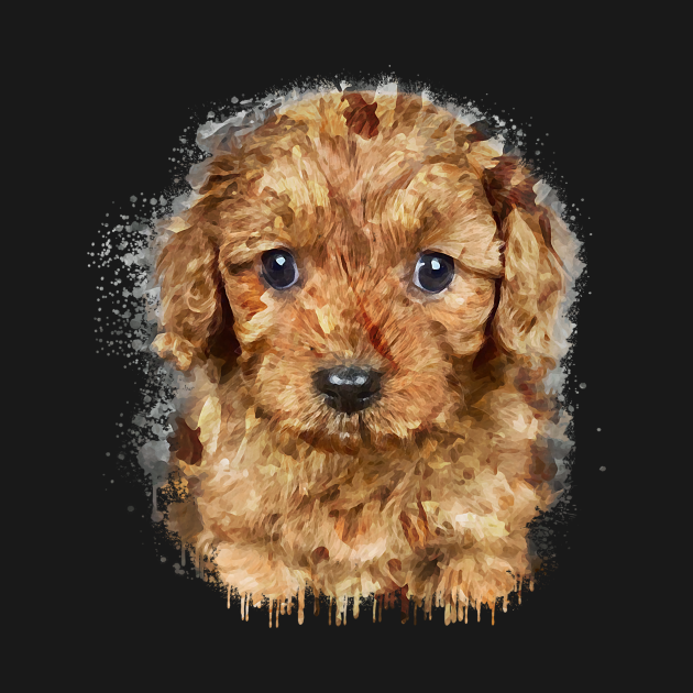 Cavapoo watercolor - Cavapoo Dog - T-Shirt | TeePublic