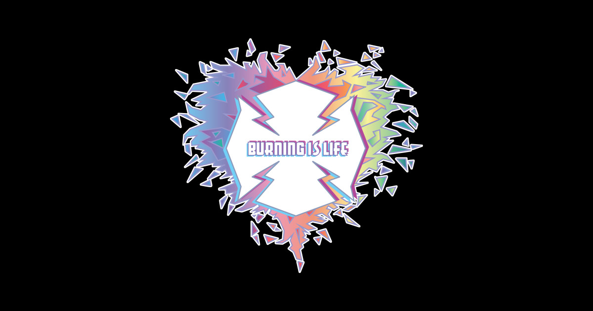 Heart of Fire - Promare - Sticker | TeePublic