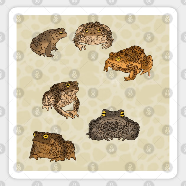 Toads Pattern Cream - Toads - Sticker | TeePublic