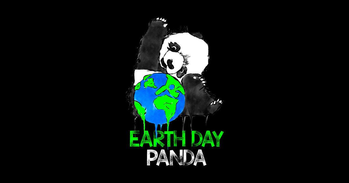 Earth day panda - Earth Day Panda - Sticker | TeePublic
