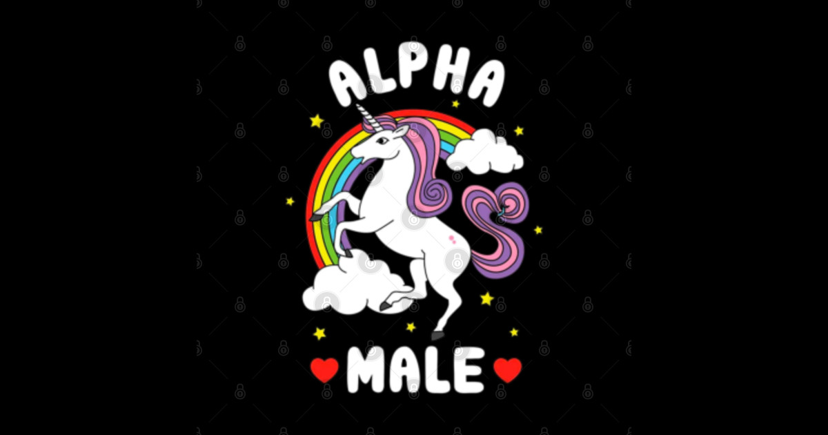 ALPHA MALE - Unicorn - Sticker | TeePublic