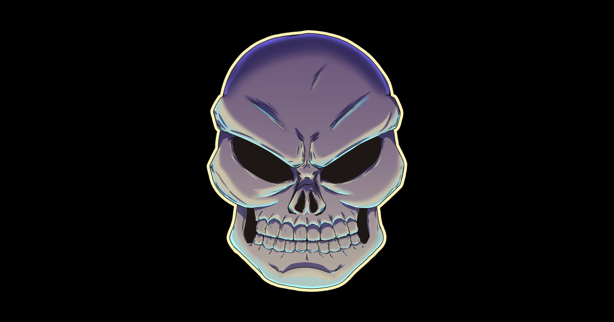 The Angry Skull - Angry Skull - Sticker | TeePublic