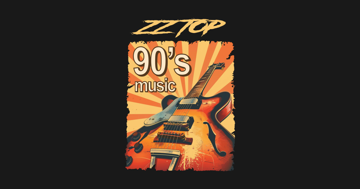 ZZ Top 90's Music Guitar - Zz Top 90s Music Guitar - T-Shirt | TeePublic