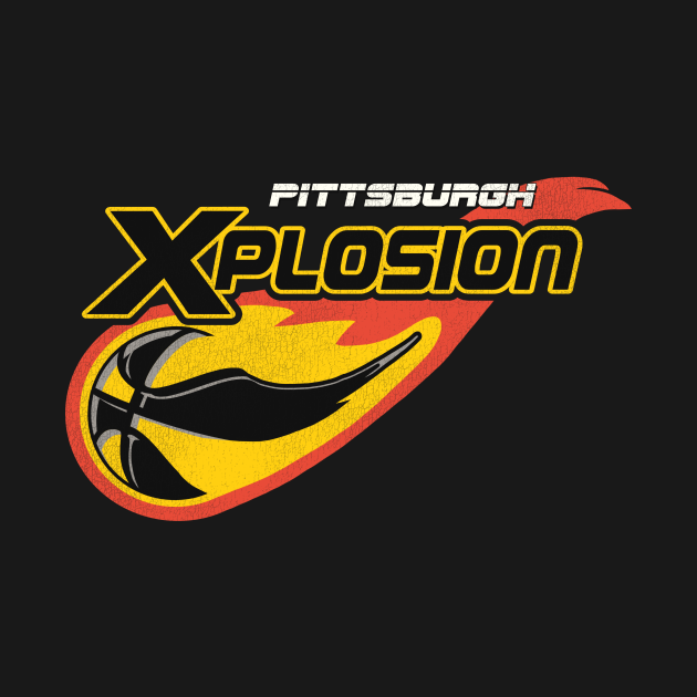 Defunct Pittsburgh Xplosion Basketball Team - Basketball - T-Shirt ...