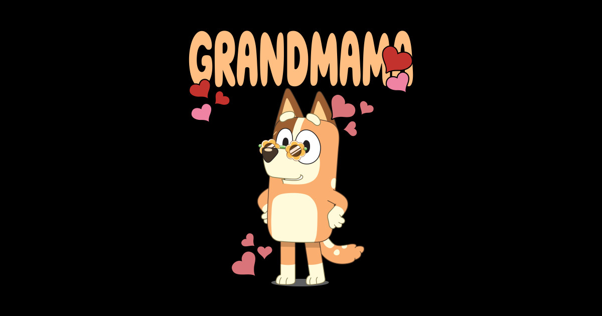 Cute Grandmama Bluey Vintage Cartoon - Bluey - Sticker | TeePublic