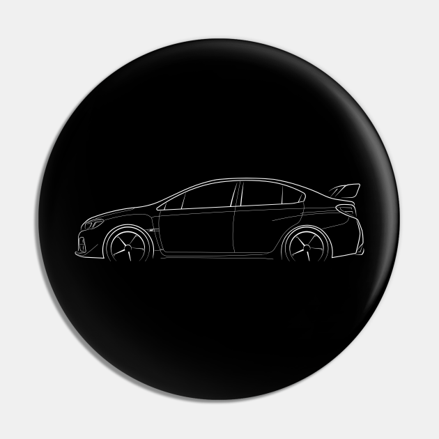 Subaru Impreza WRX STI - profile stencil, white - Subaru Wrx - Pin ...
