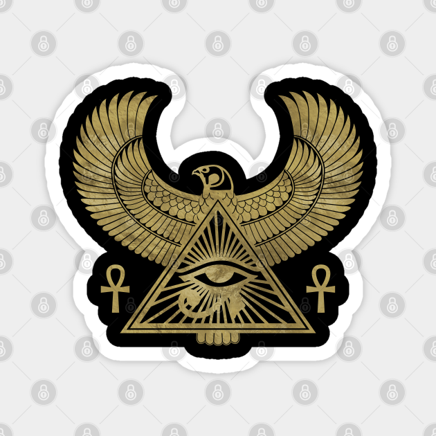 Golden Egyptian Eye of Horus - Wadjet - Eye Of Horus - Magnet | TeePublic