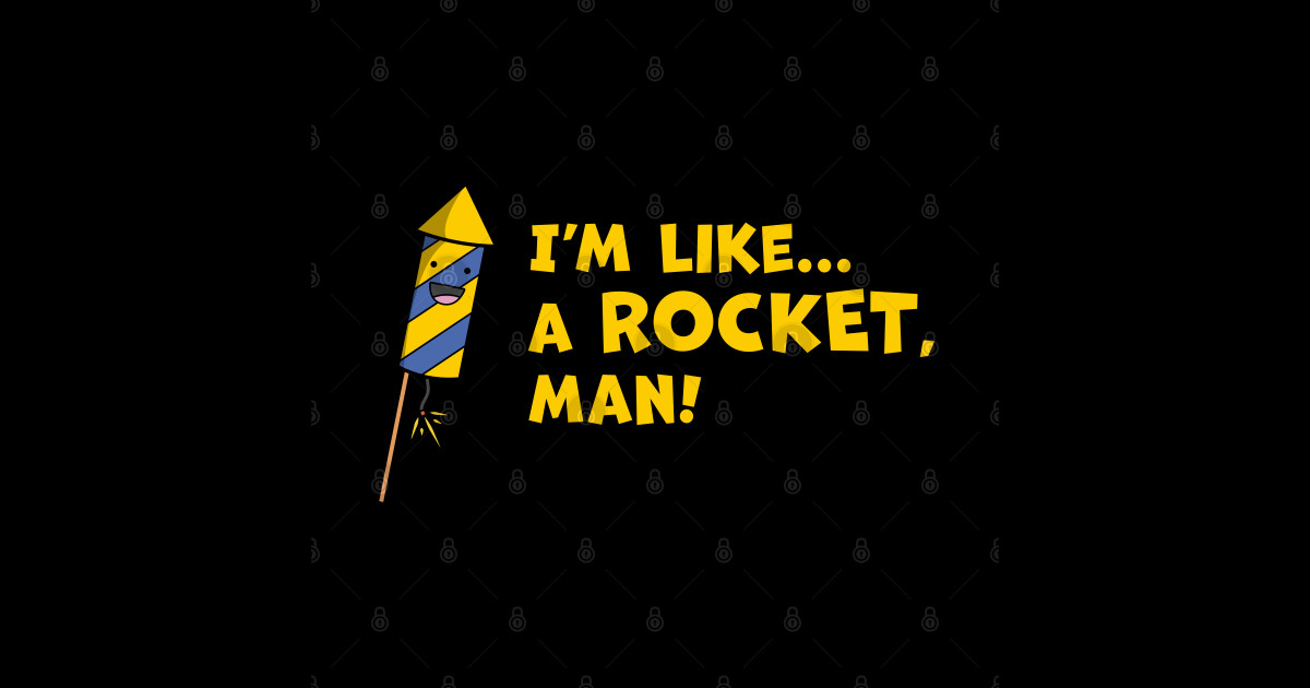 Cartoon Firework Rocket, Man - Fireworks - Sticker | TeePublic