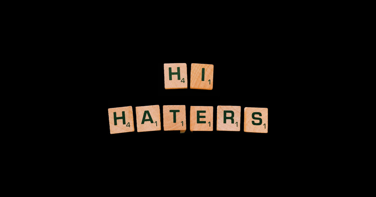 Hi Haters Scrabble Tiles on White Surface - Alphabets Letter - Sticker ...