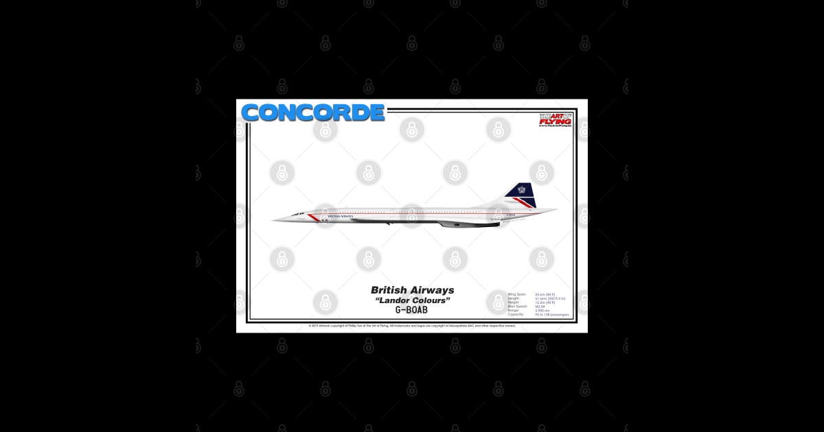 Concorde - British Airways "Landor Colours" (Art Print) - Airline ...