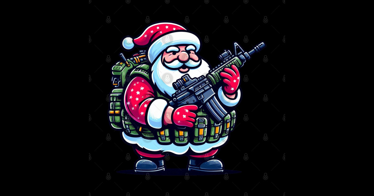 Tactical Santa - Santa - Posters and Art Prints | TeePublic