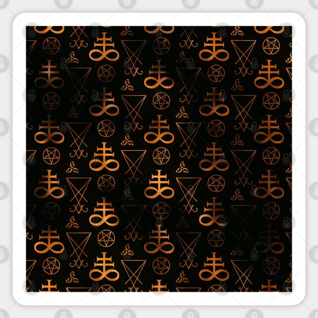 Hell Fire Sigils - Satanic - Sticker | TeePublic