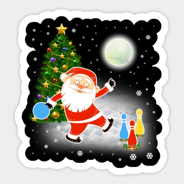 Santa Claus Bowling Christmas Funny Gift - Santa Claus Bowling ...