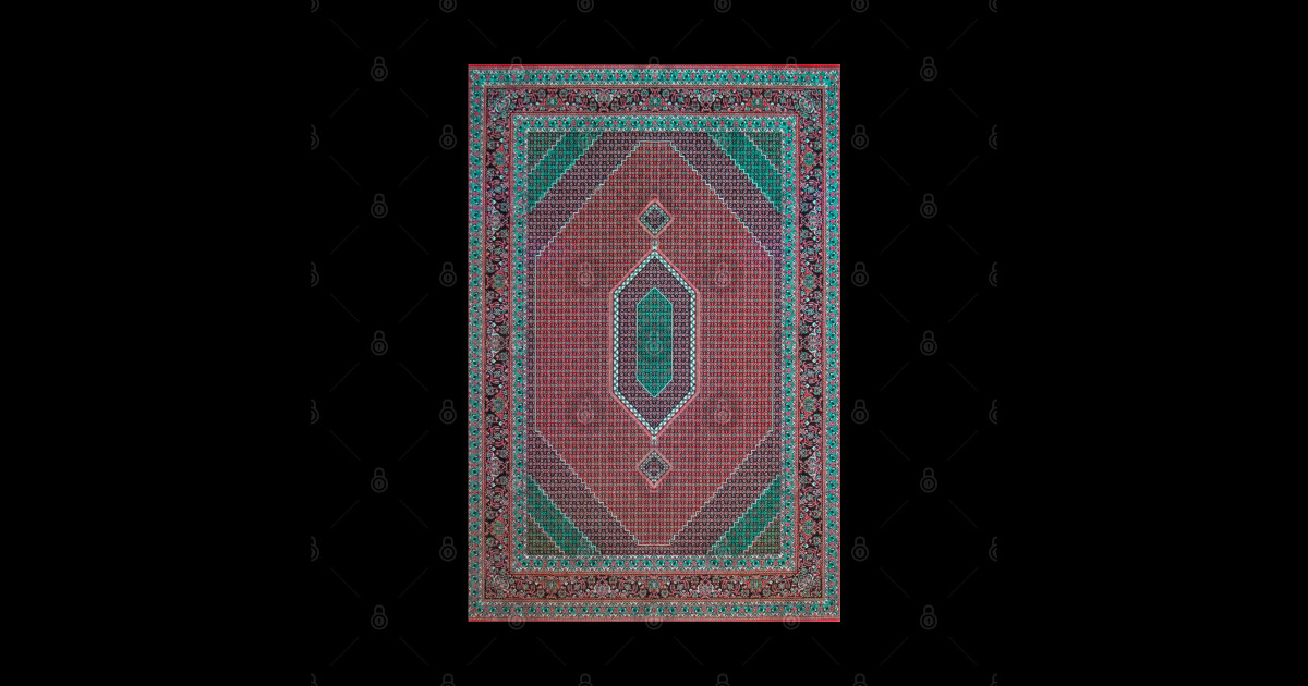 Vintage Antique Persian Carpet - Oriental Rug - T-Shirt | TeePublic