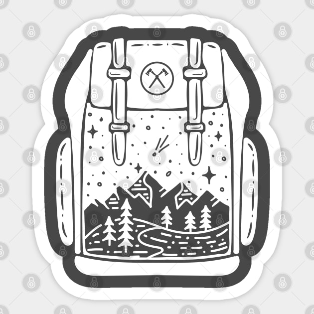 Travel / Hiking Backpack - Backpacking - Sticker | TeePublic